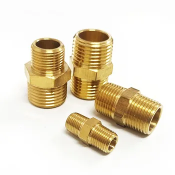 Hot Selling Bsp Nipple Brass Male Adaptor Straight Brass Thread Pipe ...