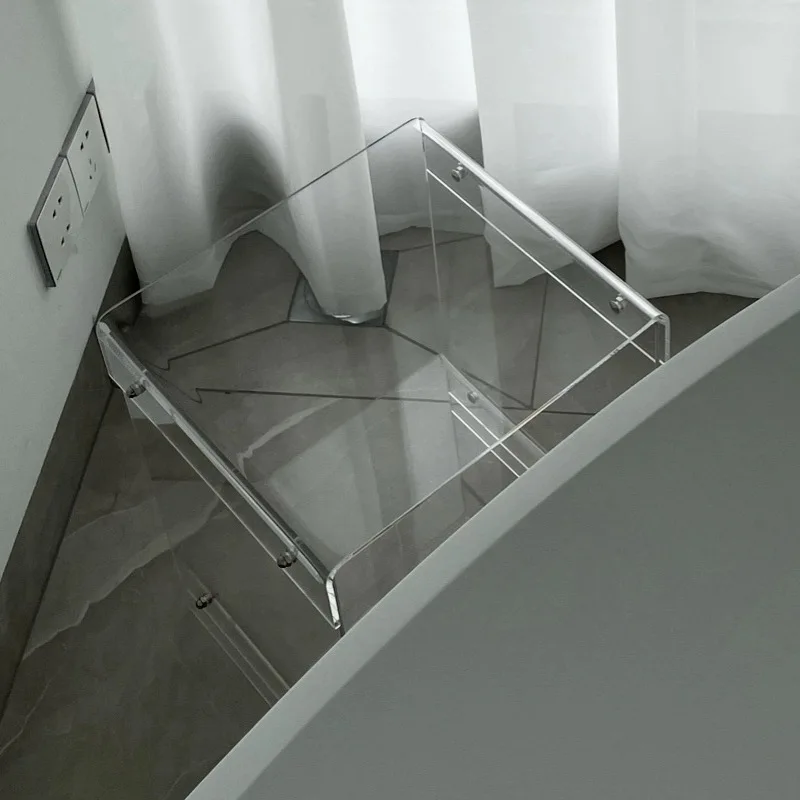 Clear Acrylic Modern Small Table Transparent And Simple Living Room Tea ...
