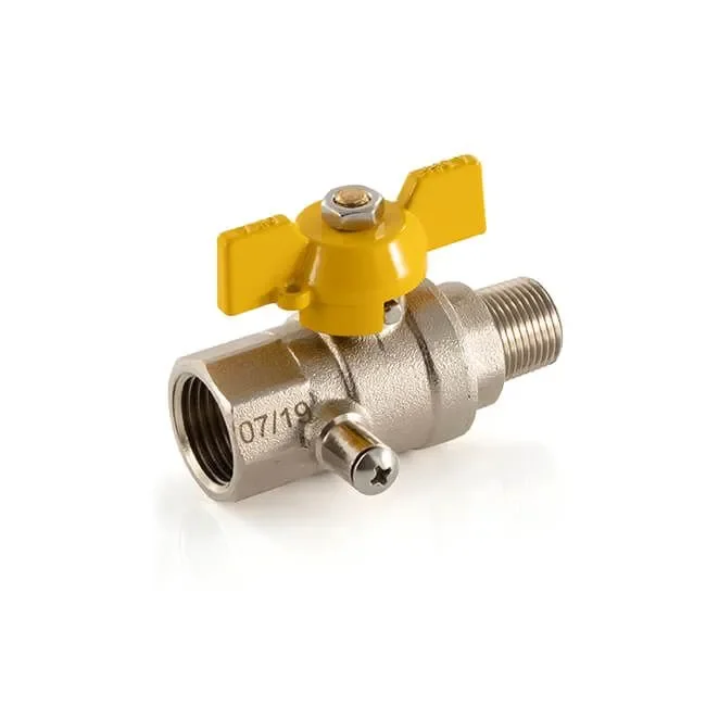 Gas Test Point BSP threaded Brass Ball Valve For Natural Gas and LPG ...