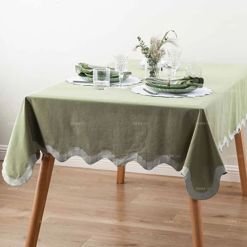 Super Soft Cozy Olive Green Table Linen - Perfect for Events