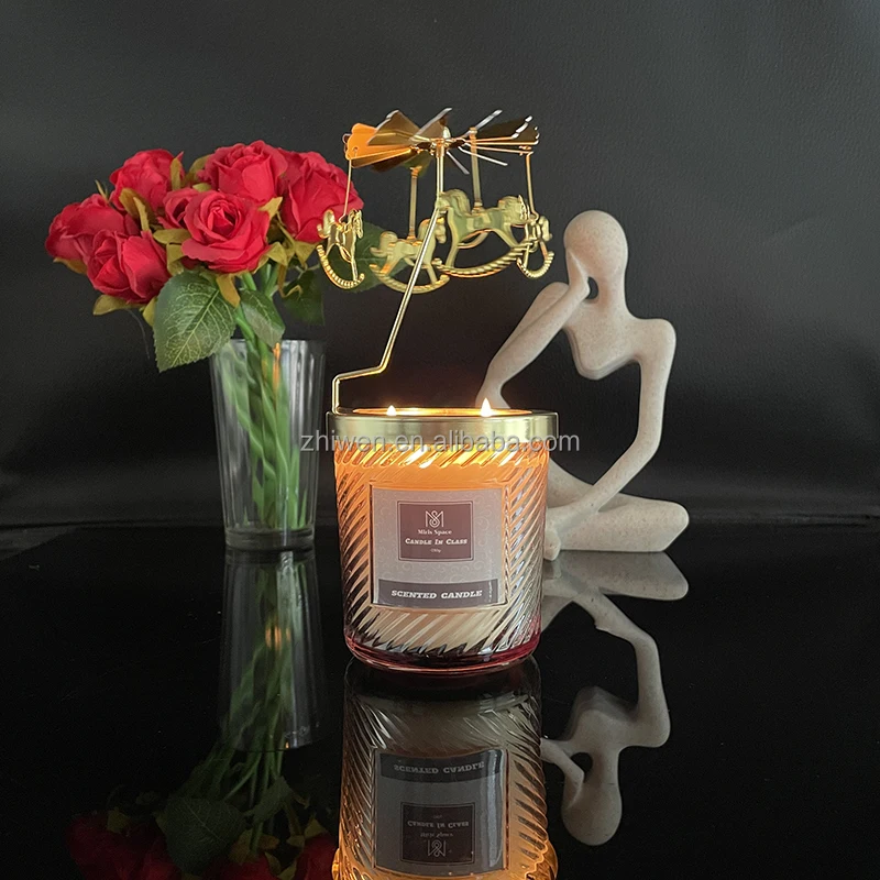 2024 Aromatherapy Candle - Creative Gift with Spinning Decors
