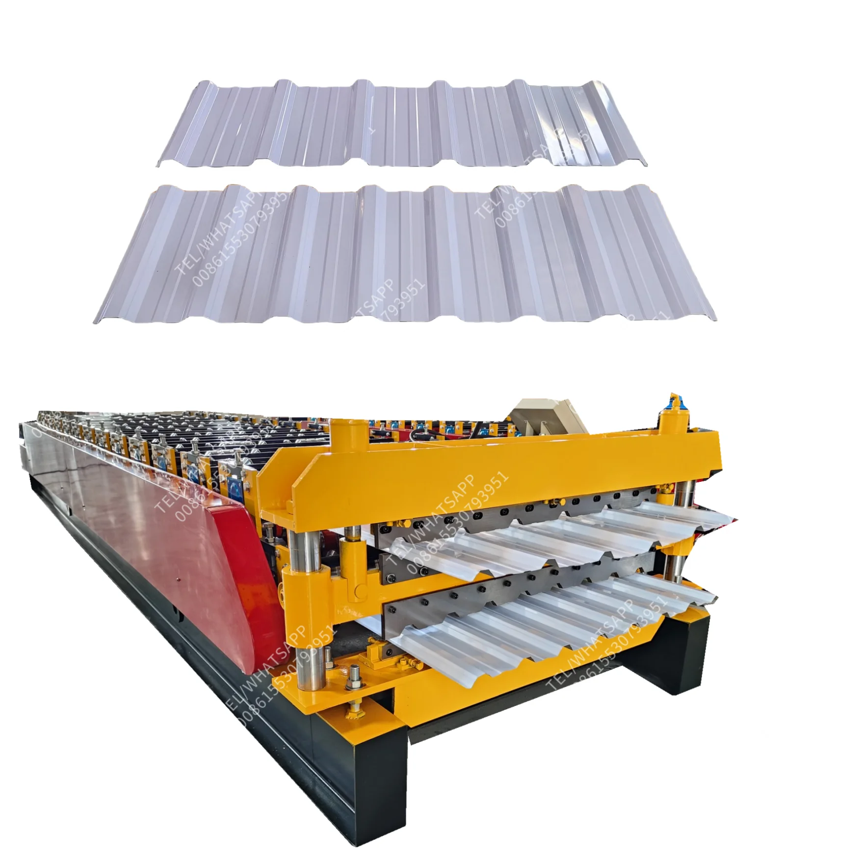 Sheet Metal Roofing Shingles Double Layer Roll Forming Machine Ibr Pbr ...