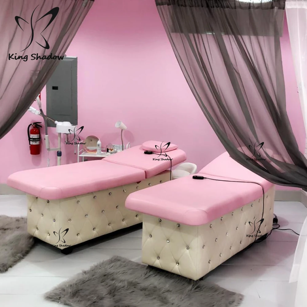 Hot Sale Electric Beauty Bed with Crystal Pink Massage