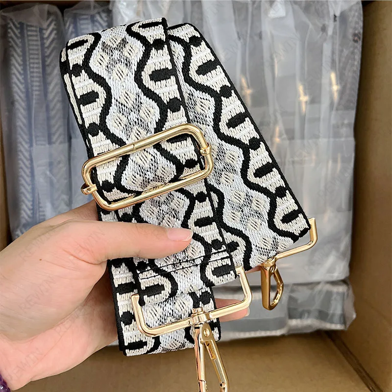 REWIN 2024 New Retro 5cm Glitter Woven Cotton Soft Purse Belt Crossbody ...