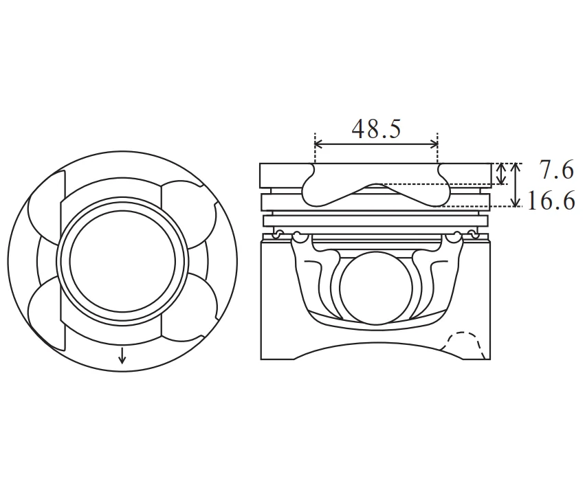 YD25DDTI ENGINE PISTON A2010-5X00A A20105X00A A2010-5X01A A20105X01A ...