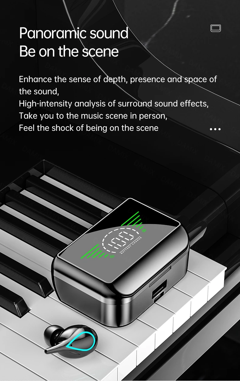 Original M31 Tws Mirror Bt 5.2 Ture Wireless Stereo Headphones Low ...