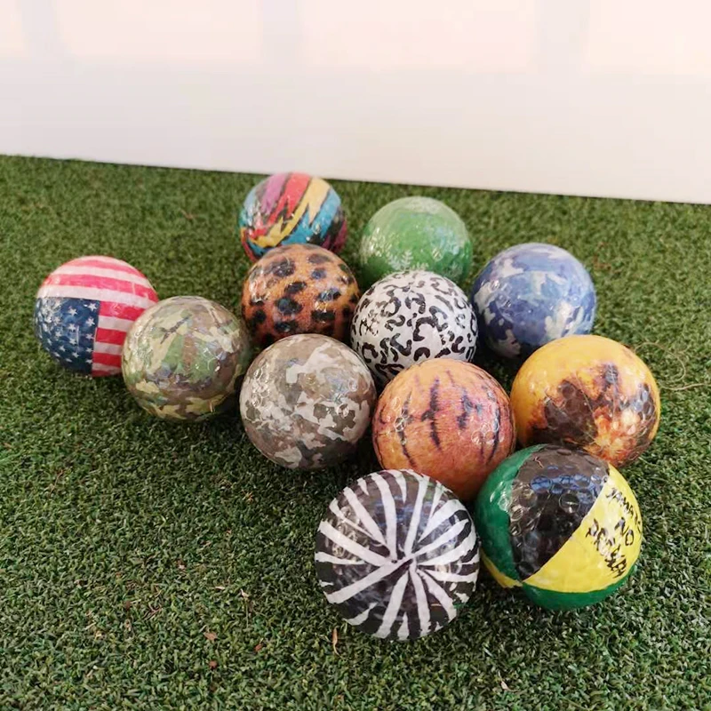 High Quality 2 Layers Color Pattern Golf Balls Gift For Golf Balls ...