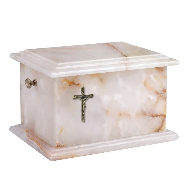 Smoky Brown Onyx Square Funeral Urn With Cross and Handle| Alibaba.com