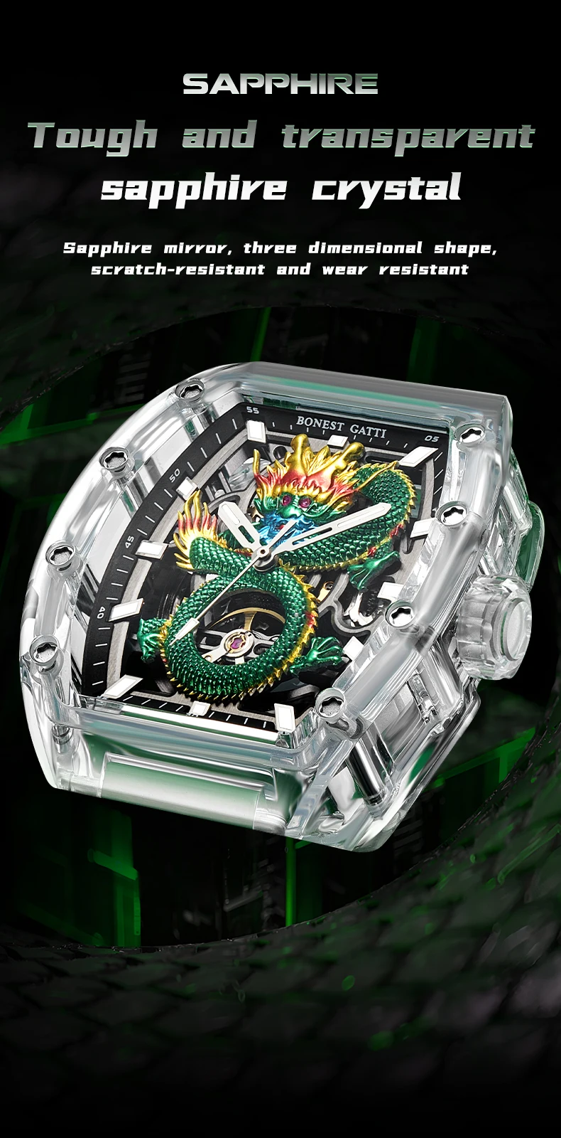 Bonest Gatti Luxury Watch Case - Water Resistant & Stylish