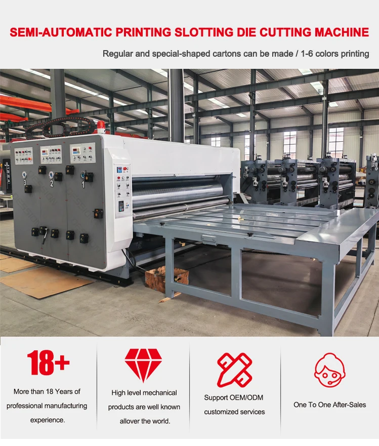 Semi Automatic Corrugated Cardboard Carton Box Printer