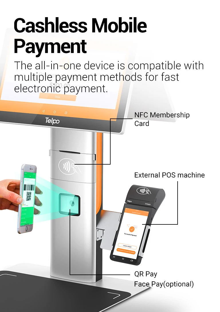 스마트 지불 Telpo 자동 Checkout 요리 식별 Ai 금전 등록기 - Buy 금전 등록기,요리 식별,자동 Checkout ...