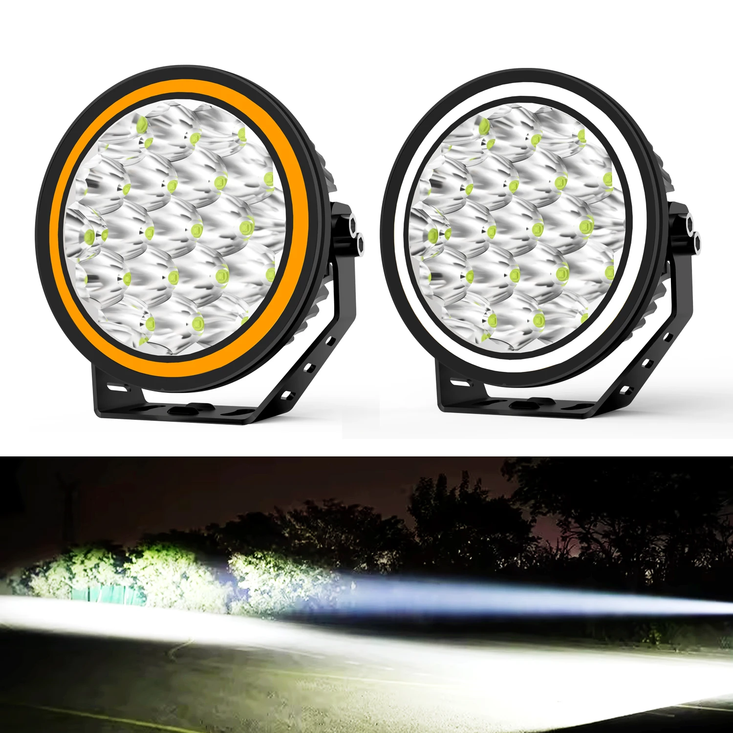 4x4 Off Road 95w Ip68 Led Spot Lights Led Driving Lights Round 7 Inch ...