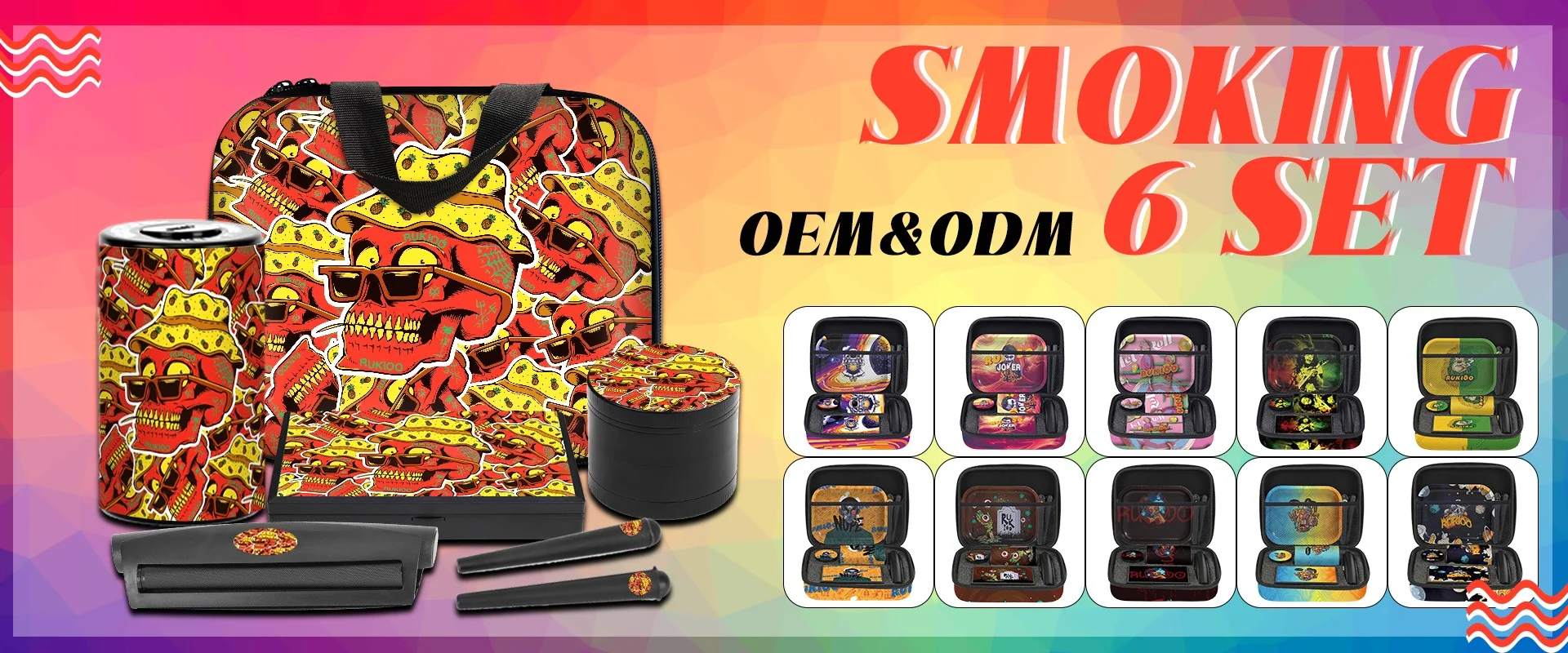 Wholesale Custom Rukioo 6 In 1 Portable Smell Proof Bag Set Smoking ...