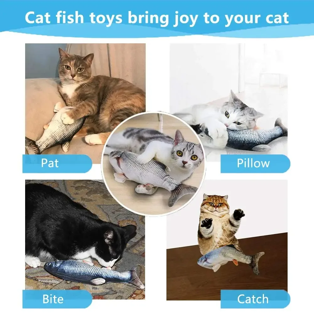 Interactive Pet Cat Toy - Flopping Fish Fun!