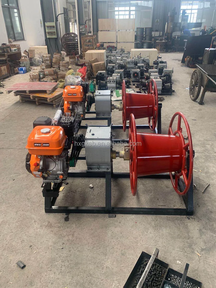 Dual-bull Wheel Motorized Cable Pulling Winch Cable Laying Equipment ...
