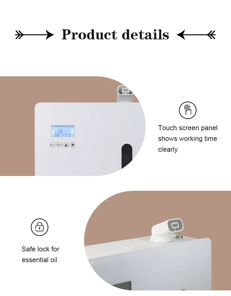 OEM High-End Electric Aroma Diffuser Quiet Heavy Mist LCD Status ...