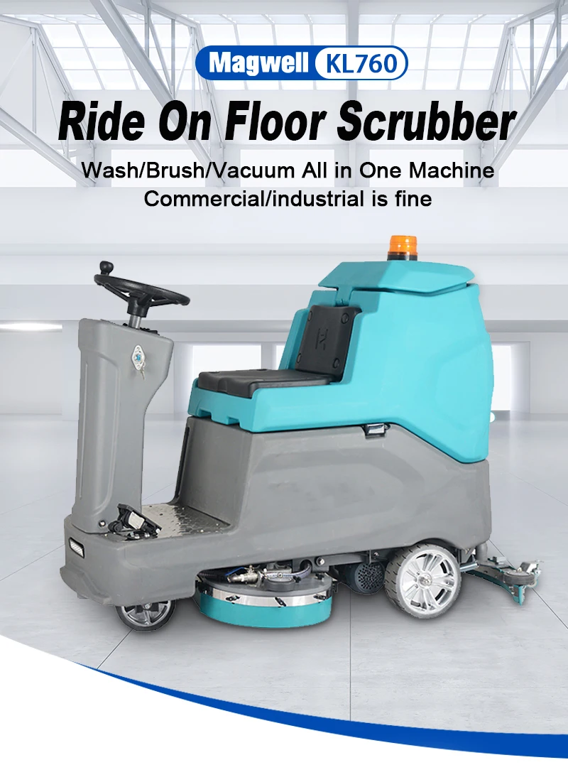H760 Commercial Floor Scrubber Rotational Molding Floor Scrubber Dual ...