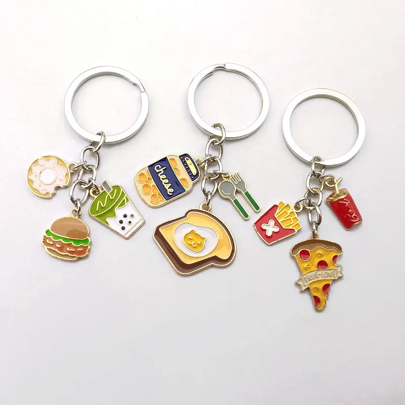Custom Metal Soft Enamel Food Keychains - Promotional Gifts