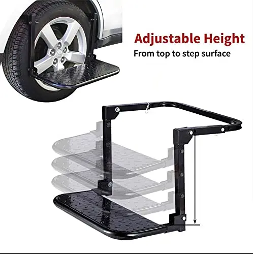 Big Truck Tire Step - Universal Folding Adjustable Wheel Step