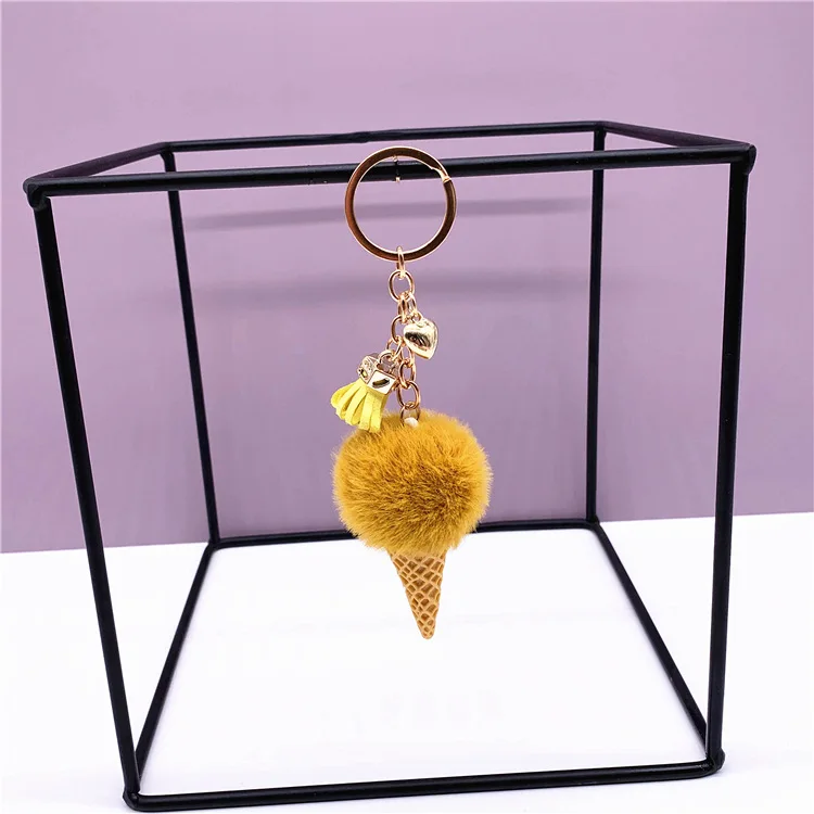 Ice Cream Keychain - Cute Bag Cartoon Plush Pendant