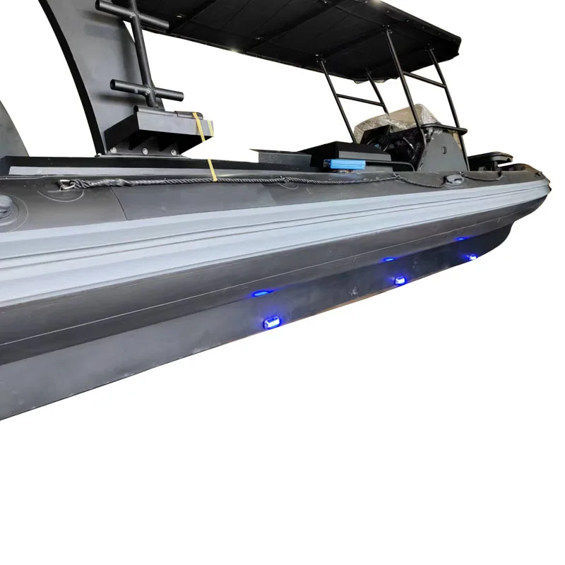 Luxury 25ft RIB760 Deep V Aluminum Hull Hypalon RIB Boat With Sunbed ...