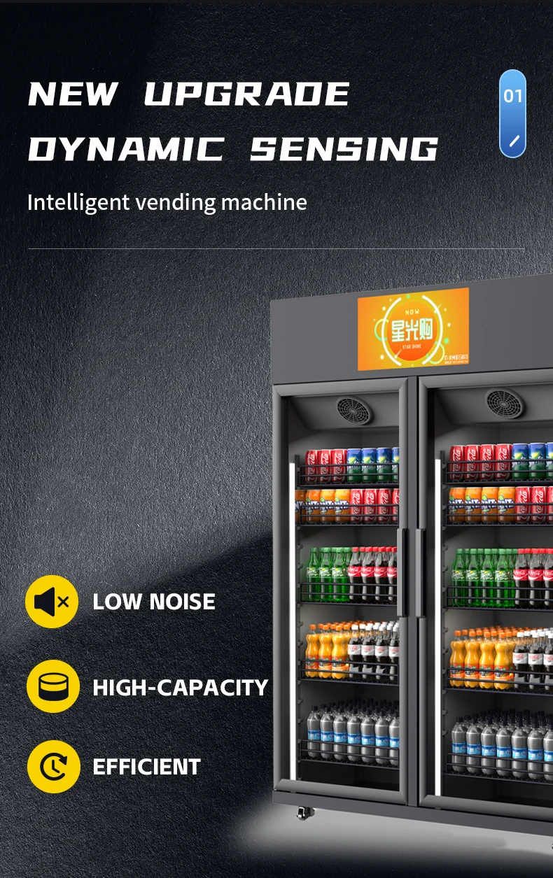 Custom Coin-Operated Smart Fridge Vending Machine AI Camera