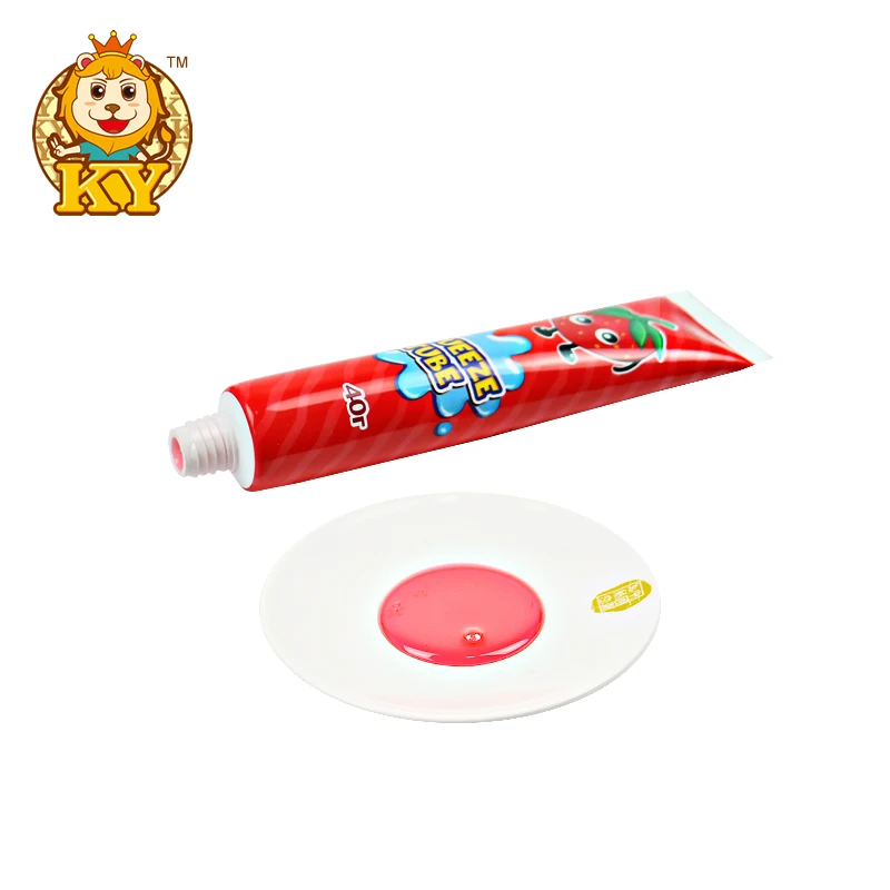 OEM Squeeze Gel Sour Jam Fruity Toothpaste Shape Sweets Liquid Jelly ...