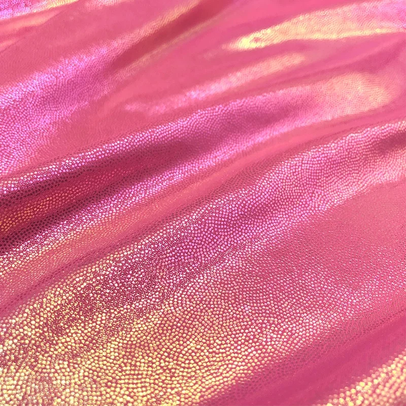 Textiles and Fabrics Mystique Foil Glitter Stretch Holo Red Shiny Nylon ...