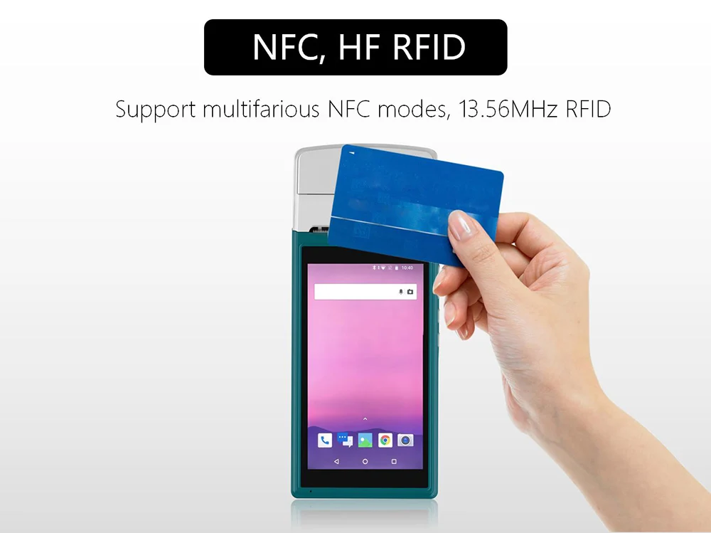 Handhold Android Rfid Pos Terminal With Mobile Bulit-in Thermal Printer ...