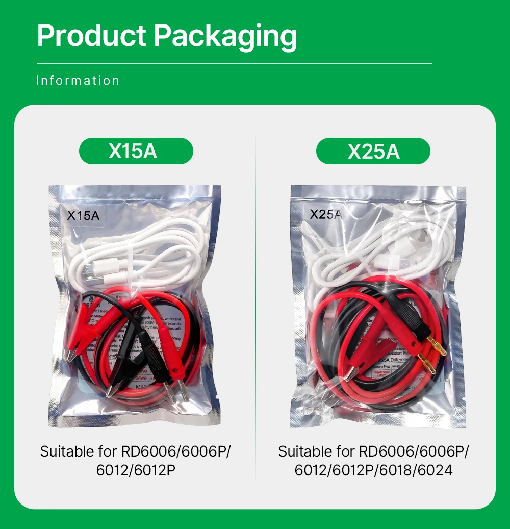 Rd X15a X25a New Banana Plug To Alligator Clip Test Cable And Nicro ...