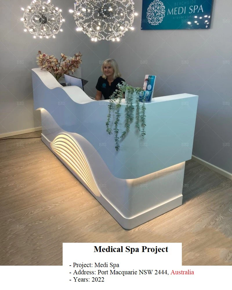 Dental Clinic Reception Desk Design Modern Contemporary Gloss White ...