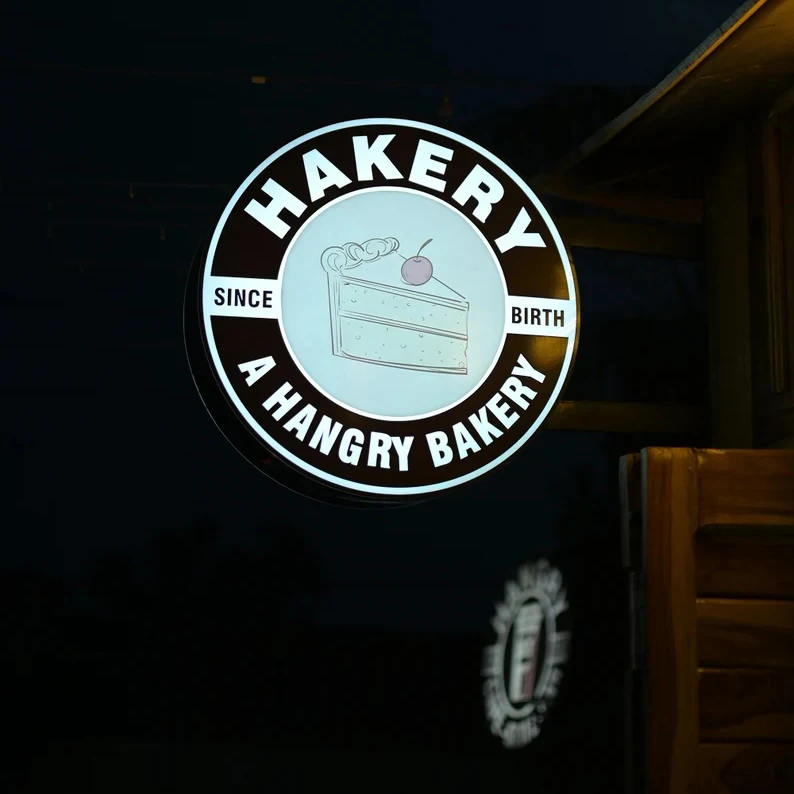 Custom Digital Flex Advertising Sign Board Signs Lightbox Round Led Double Sided Acrylic Round ...