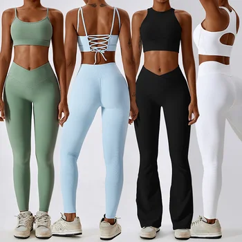 Custom Sports Clothing 2 Piece Ribbed Quick Dry Butt Lift Workout Wear ...