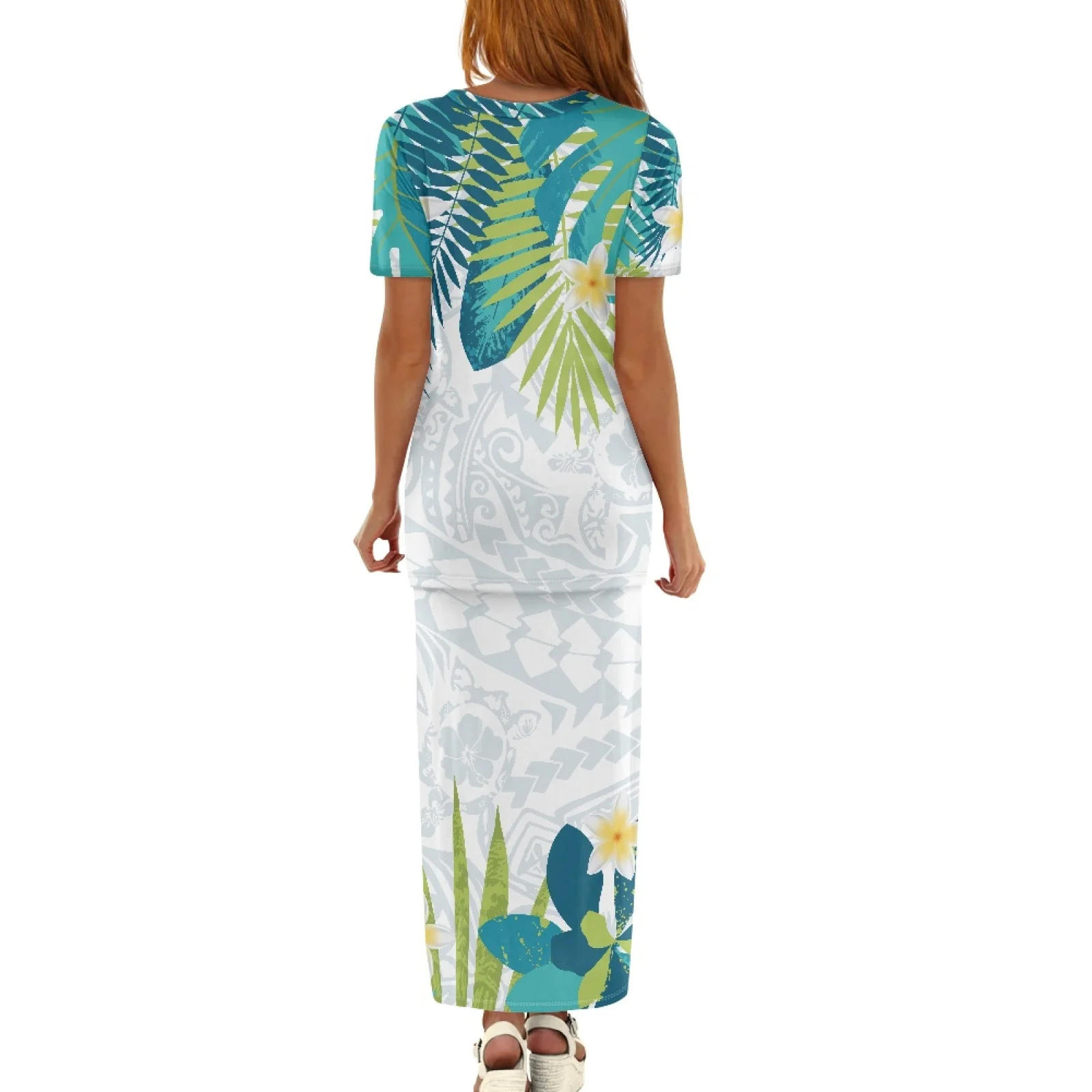 Samoa Puletasi Polynesian Tribal Fiji Print Custom Sets