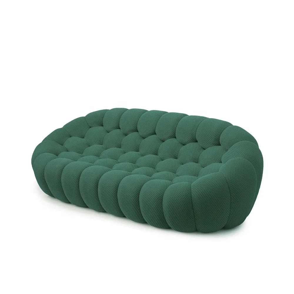 Modern Green Bubble Sofa Couch Easy-to-transport Fabric Cover With Vacuum Compression Packing ...