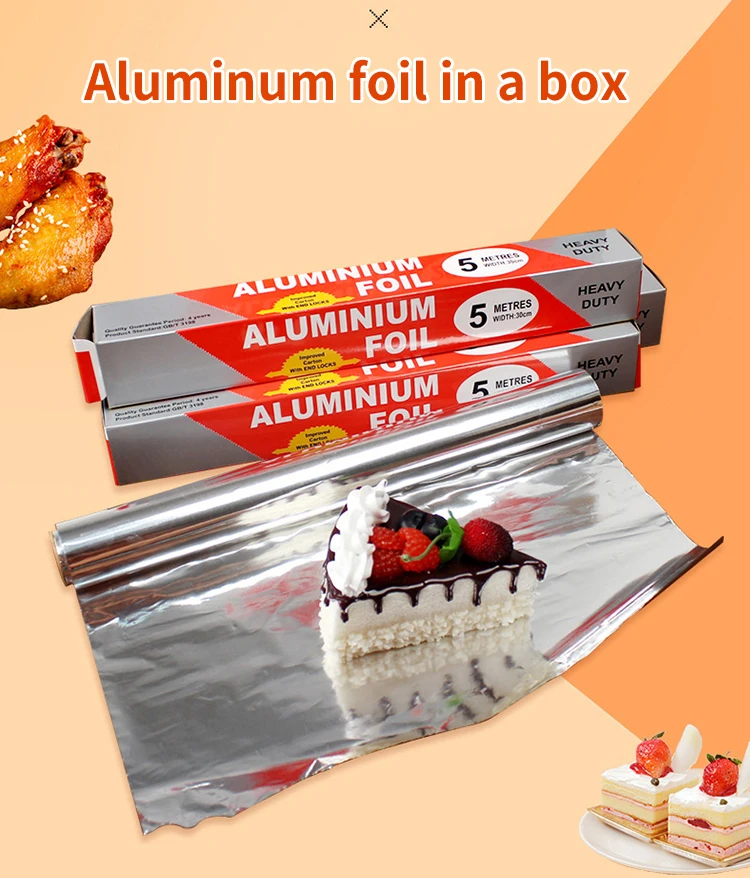 Household 8011 Food Grade Household Aluminium Food Packaging Tin Foil ...