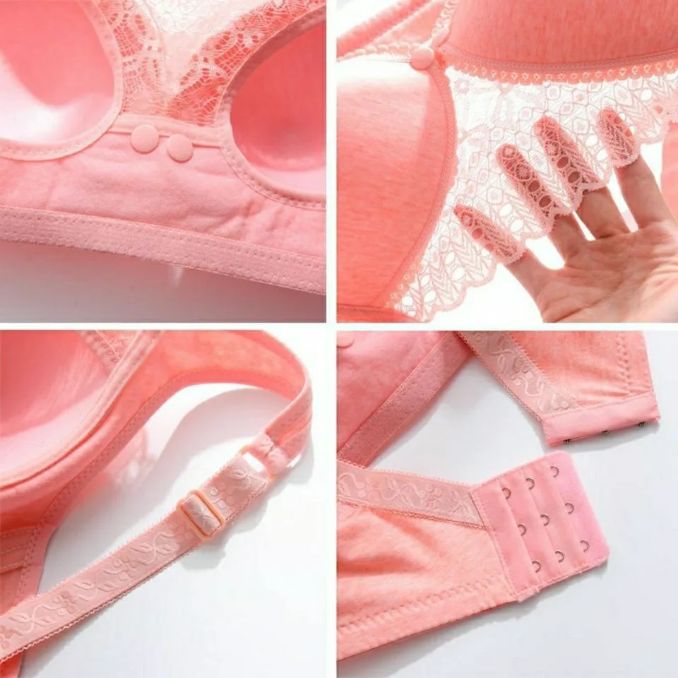 Women's Underwear Front Closure Wireless Maternity Bra Breastfeeding ...