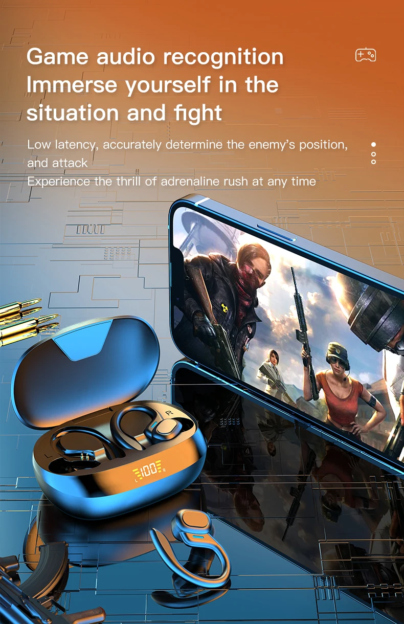 X SP16 Open-Ear TWS Earbuds Sport Headset Stereo Bass Hanging Ear ...