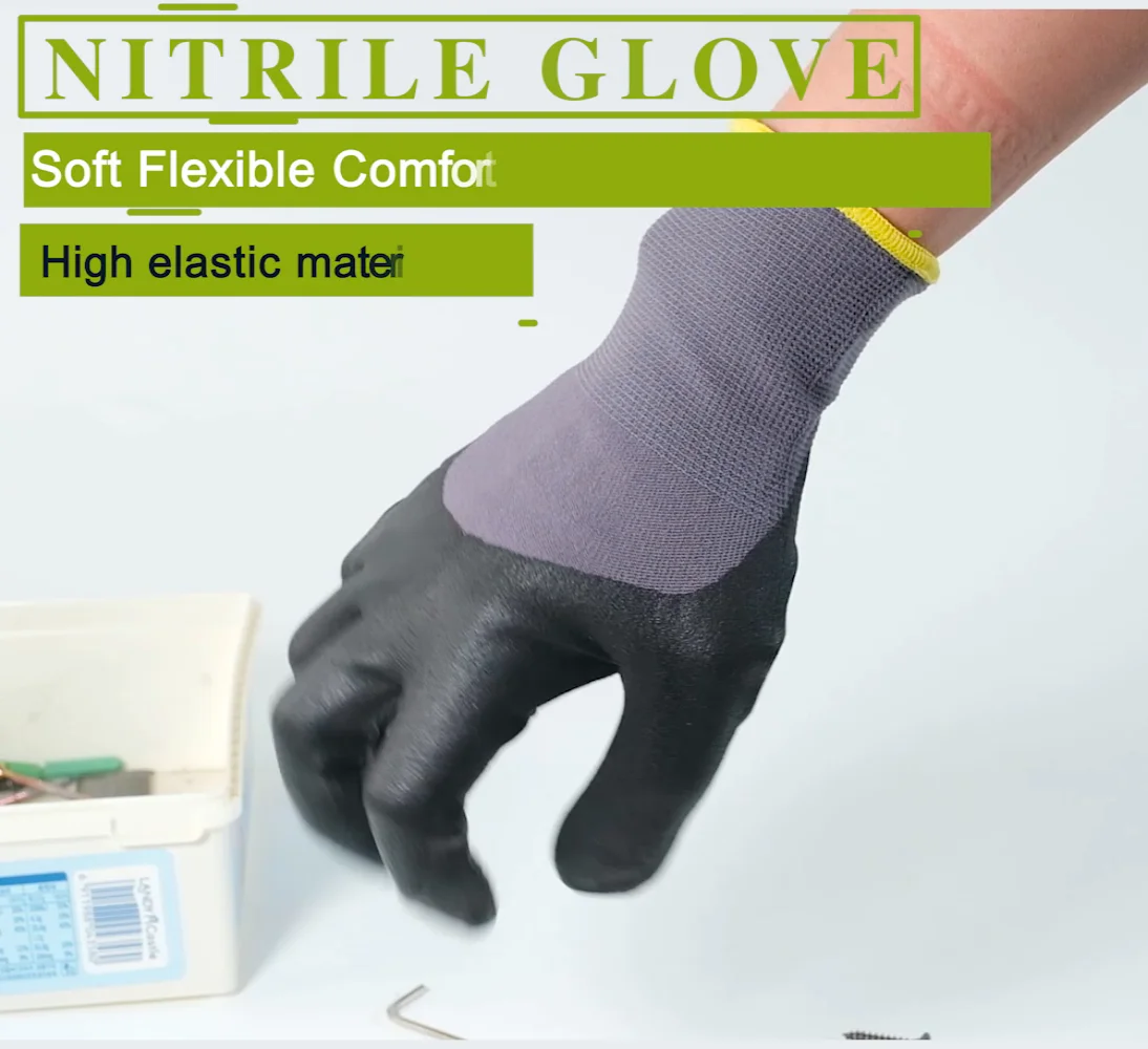 Safety Custom 15g Industrial Finger Anti Slip Heavy Duty Impact Nylon ...