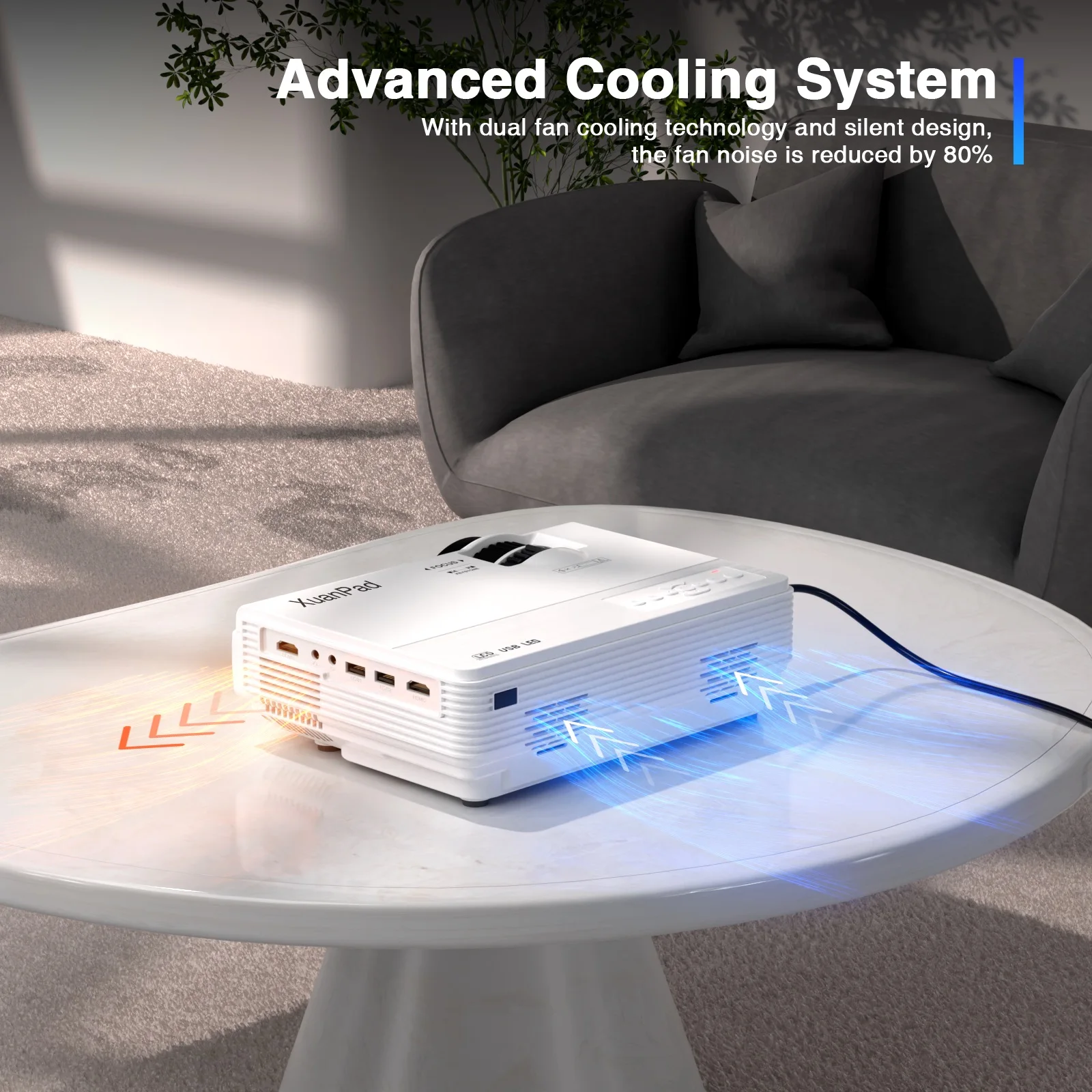 4K 3D Android Smart WIFI Pico Projector - Portable Home Theater