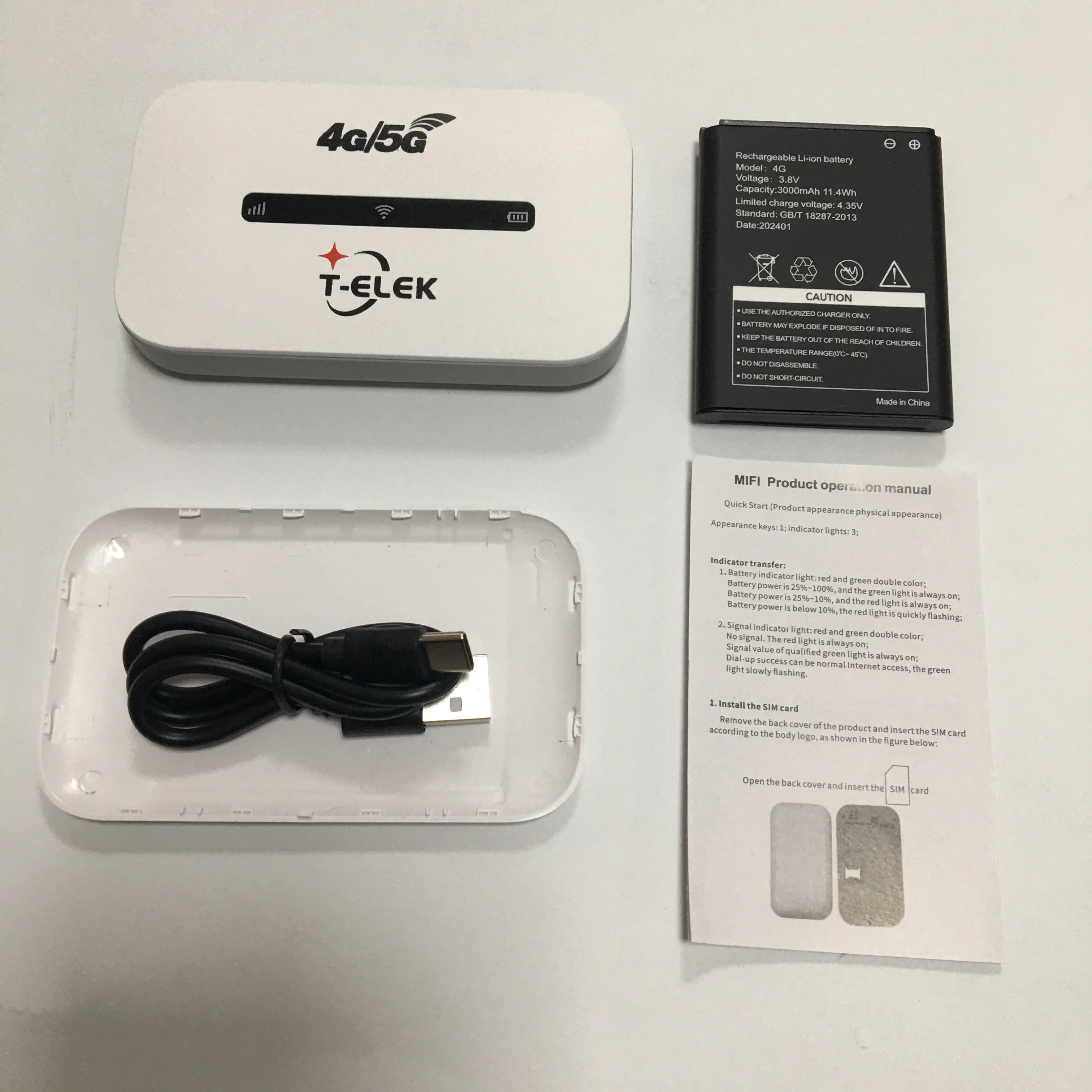 T-elek TM6 4G Mini Wifi Router - 300mbps Hotspot Solution
