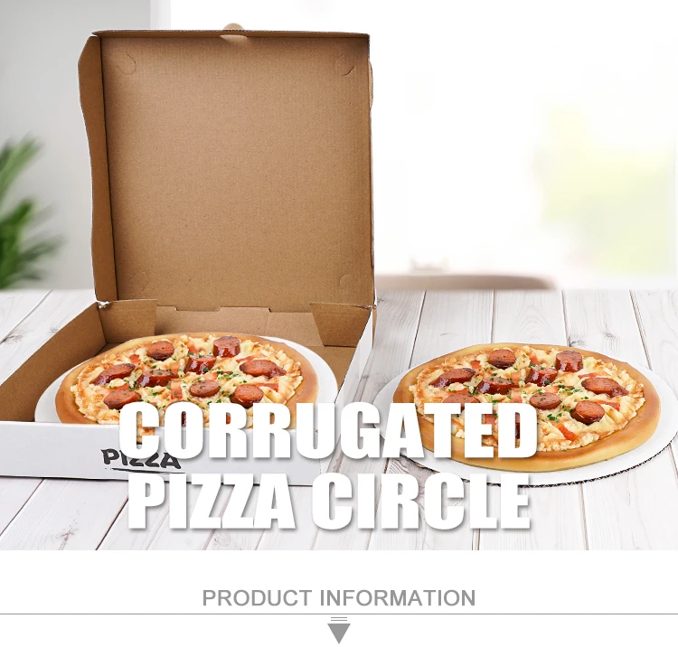 OOLIMAPACK Customization 12"white Corrugated Pizza Circle Cake Boards ...