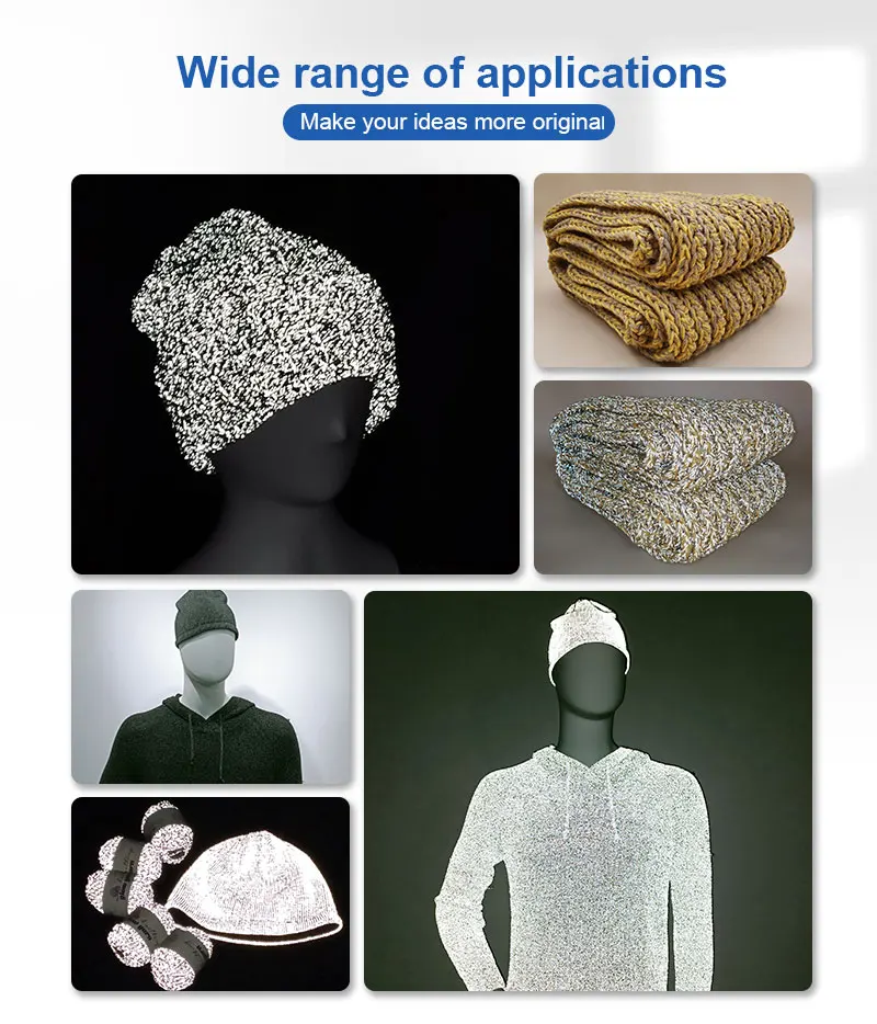 Reflective Yarn Reflective Crochet Yarn Reflective Knitting Yarn Anti ...