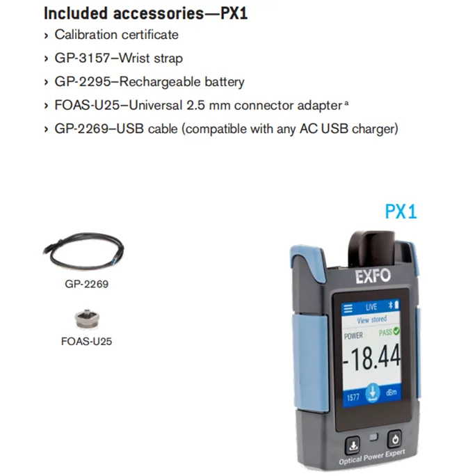 EXFO Optic Power Meter PX1 - Precision & Portability