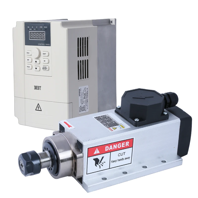 High Quality Flanged Air Cooled Spindle Motor Set 2.2kw 380v Spindle ...