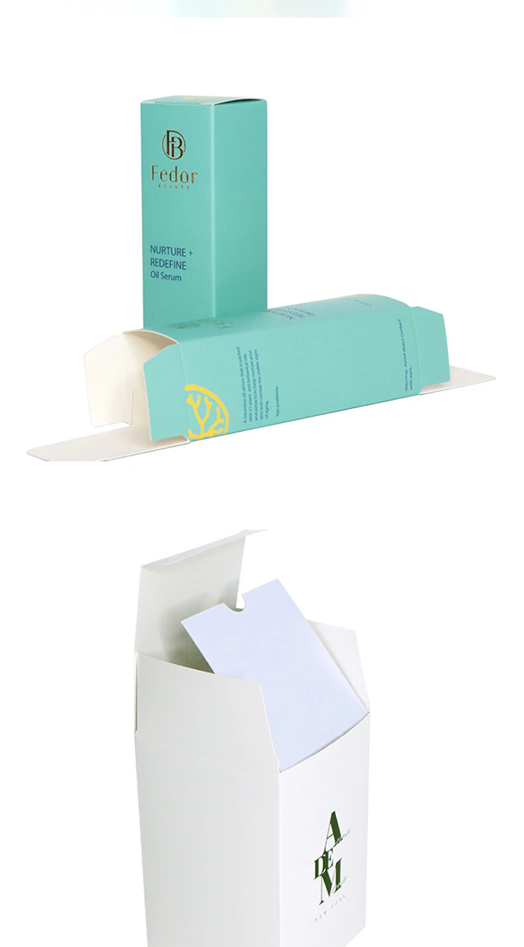 Custom Printed Logo White Ivory Paper Cosmetic Skin Care Products ...