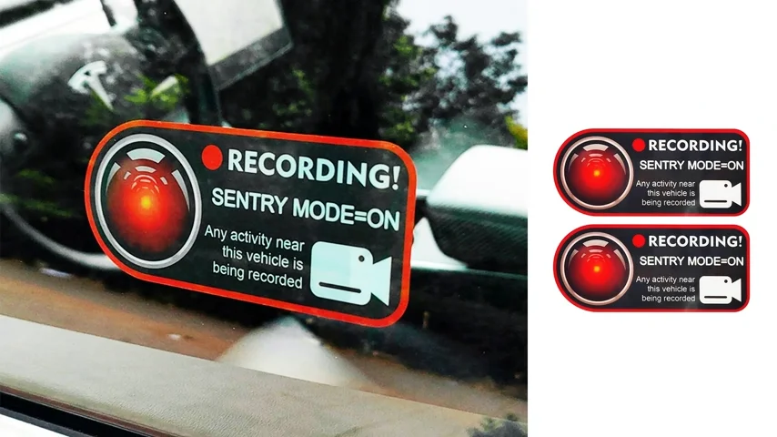 Model 3 Sentry Mode Static Sticker For Tesla Model 3 S X Y Car Camera ...