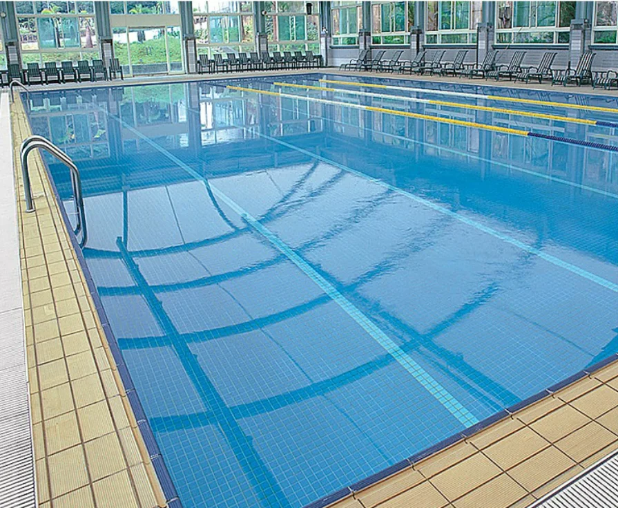 115x240mm Anti-Slip Glazed Ceramic Pool Edge Tiles - Blues
