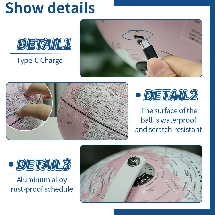 World Globe Illuminated Ar Globe With Stand Educational Led Augmented ...