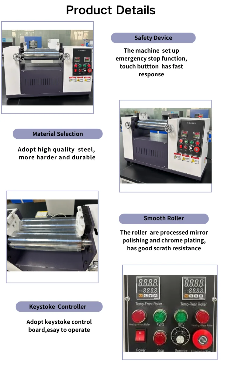 Steady Rubber Two Roll Open Mill Mixer for Composite Materials